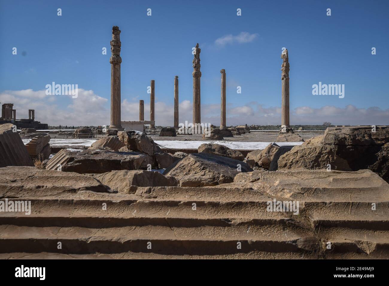Iran, Persepolis archeological site. Ruins of Persepolis Stock Photo ...