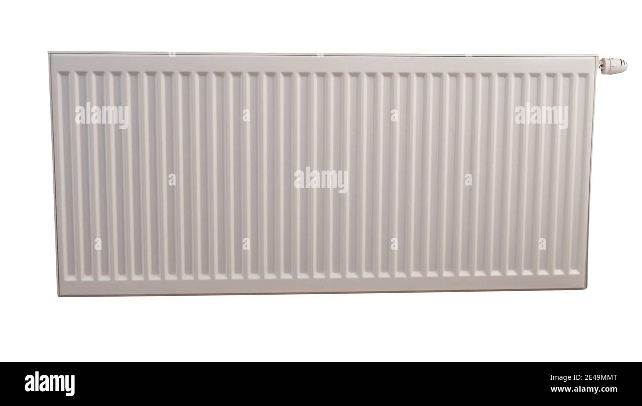 Heating radiator isolated on white background, water radiator for home ...