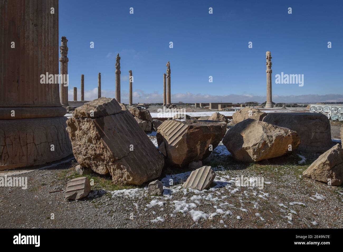 Iran, Persepolis archeological site. Ruins of Persepolis Stock Photo ...