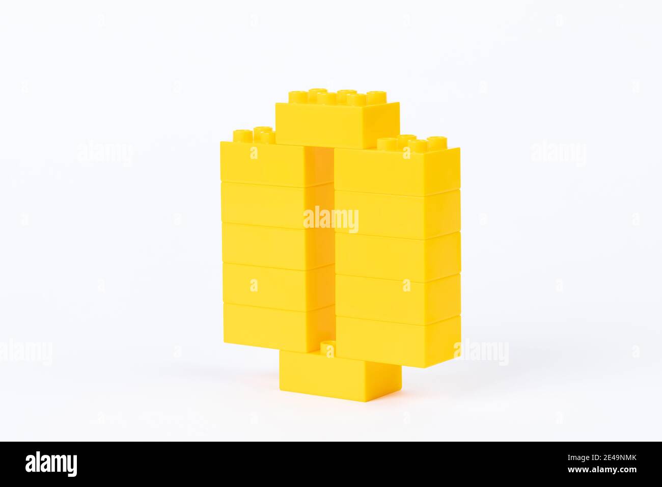 Number 0made of building toy blocks isolated on white background Stock ...