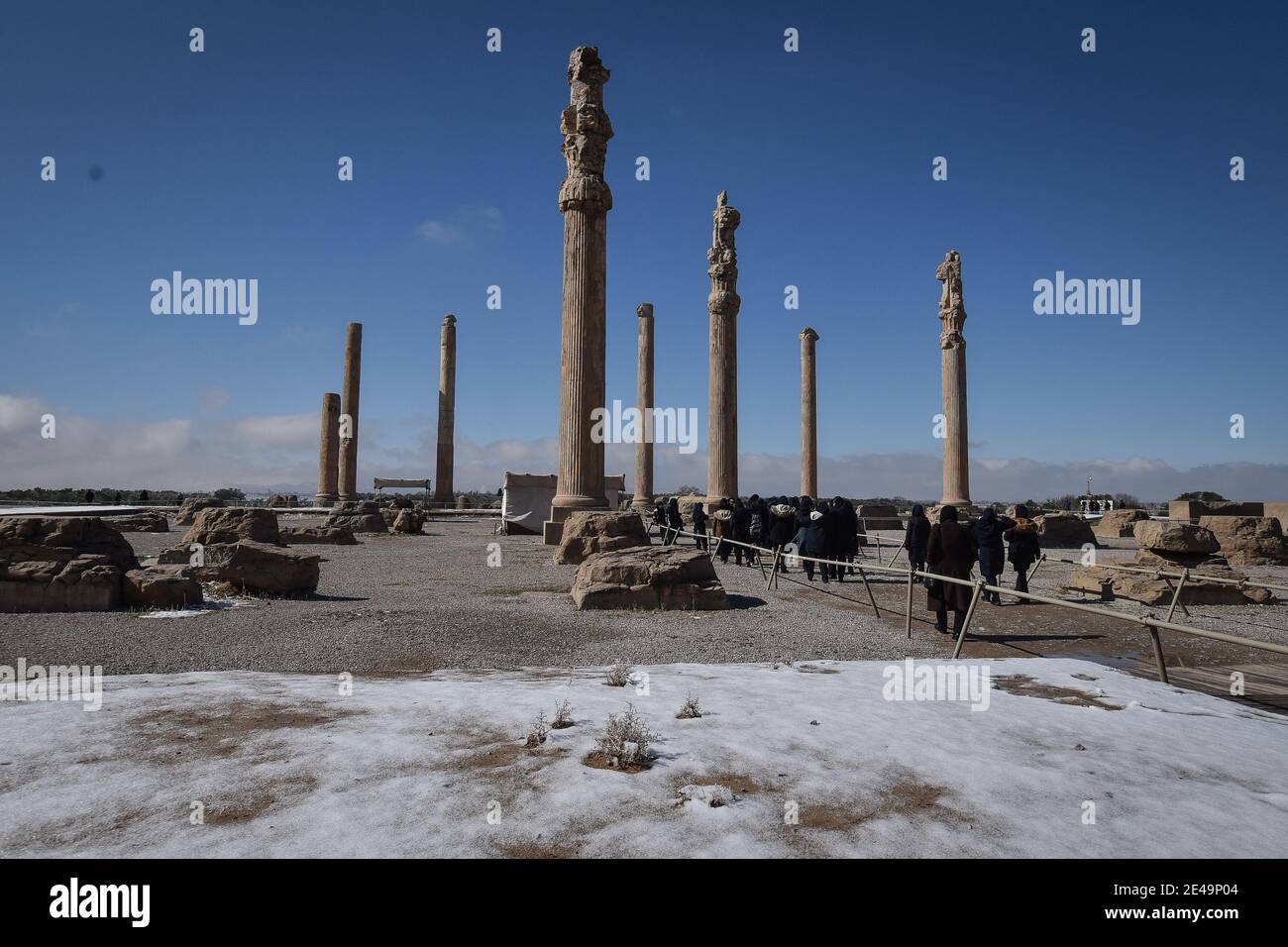 Iran, Persepolis archeological site. Ruins of Persepolis Stock Photo ...