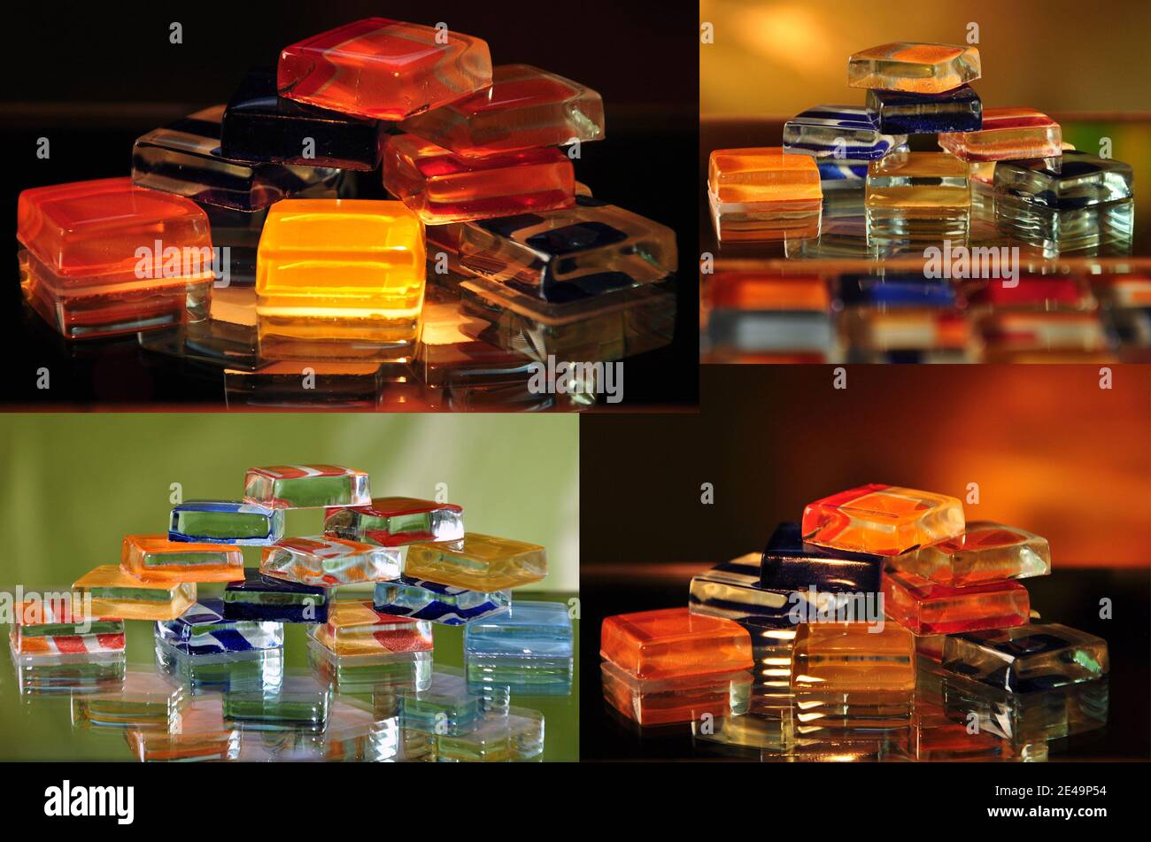 colored glass mosaic tiles for wall and floor decoration Stock Photo ...