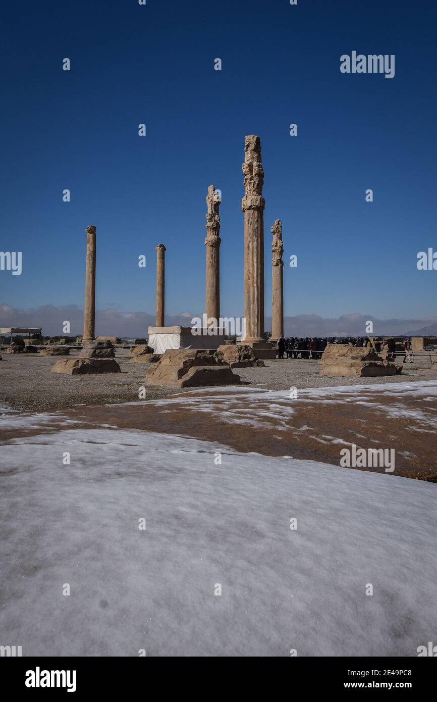 Iran, Persepolis archeological site. Ruins of Persepolis Stock Photo ...