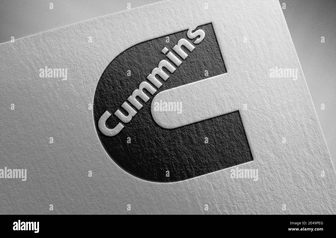 cummins logo on paper Stock Photo - Alamy