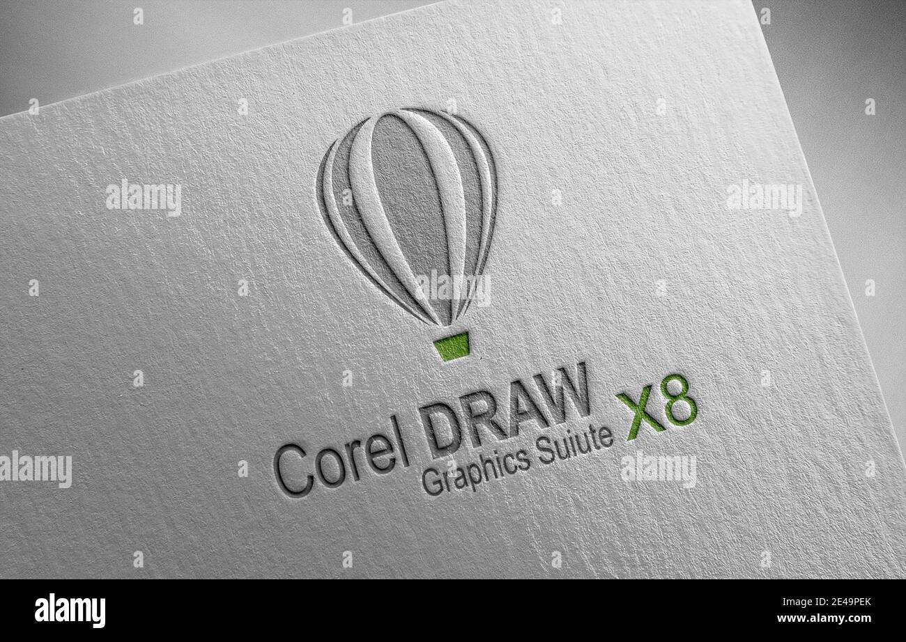 corel draw logo on paper Stock Photo - Alamy