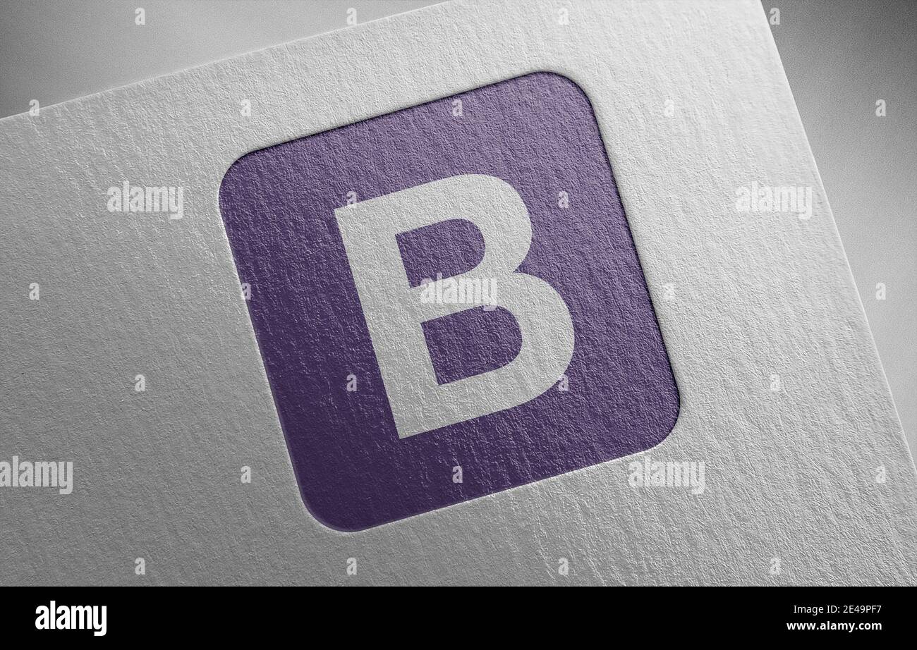 bootstrap logo on paper Stock Photo - Alamy