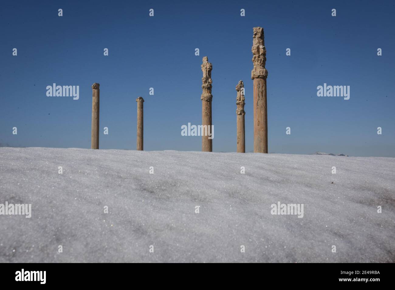 Iran, Persepolis archeological site. Ruins of Persepolis Stock Photo ...