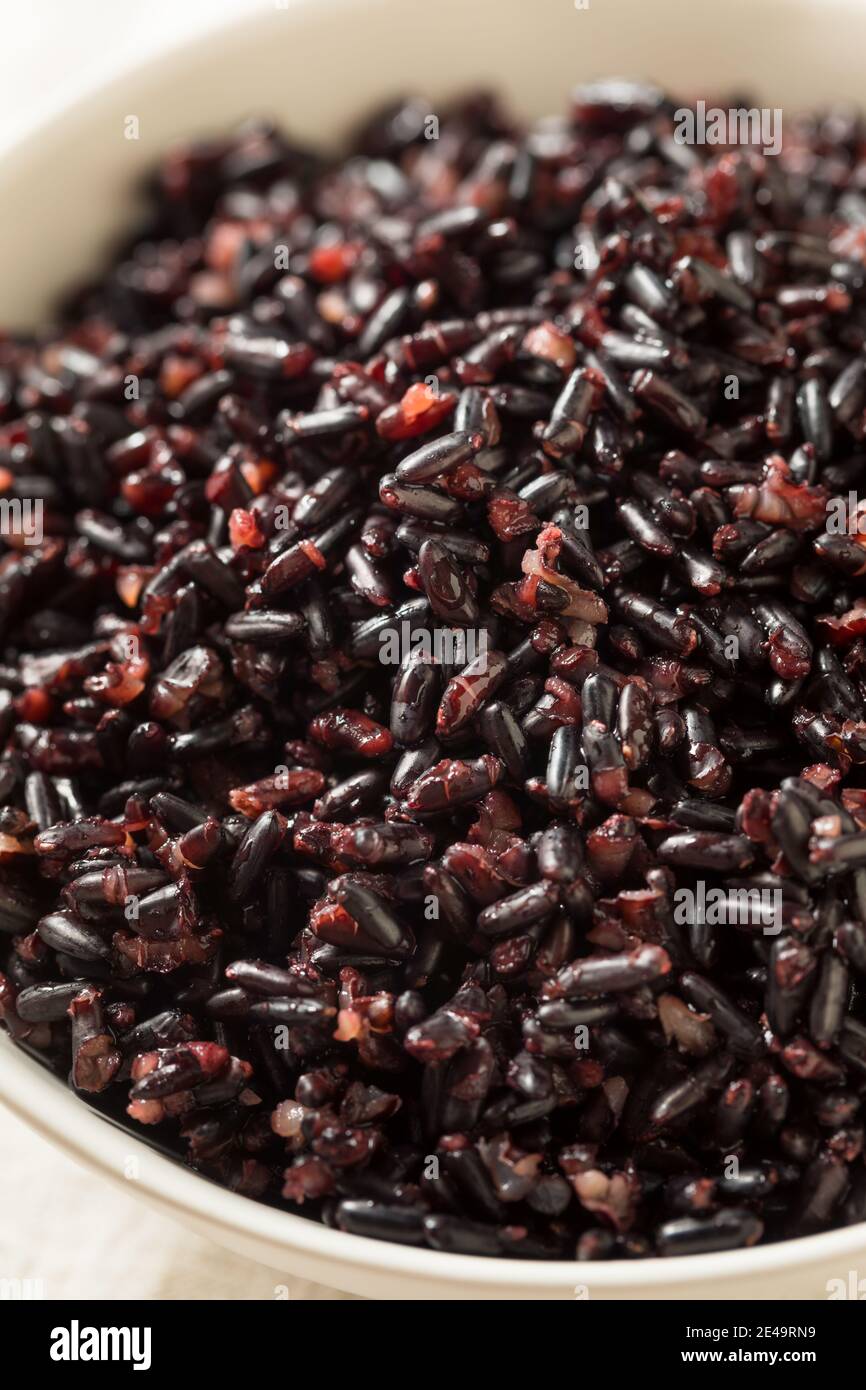 Homemade Cooked Forbidden Purple Rice in a Bowl Stock Photo - Alamy