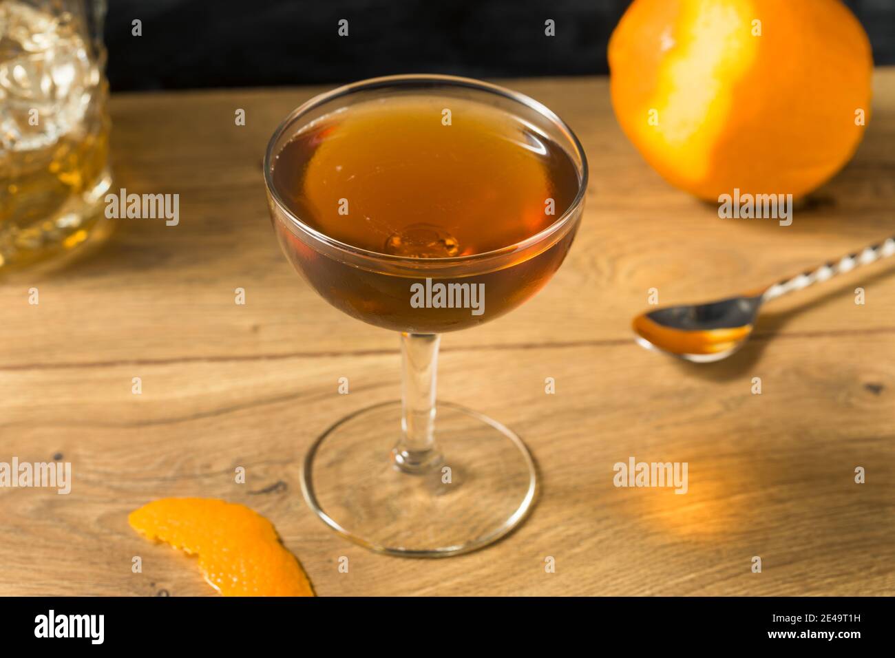 Homemade Boozy Whiskey Tipperary Cocktail with Chartreuse and Bitters ...