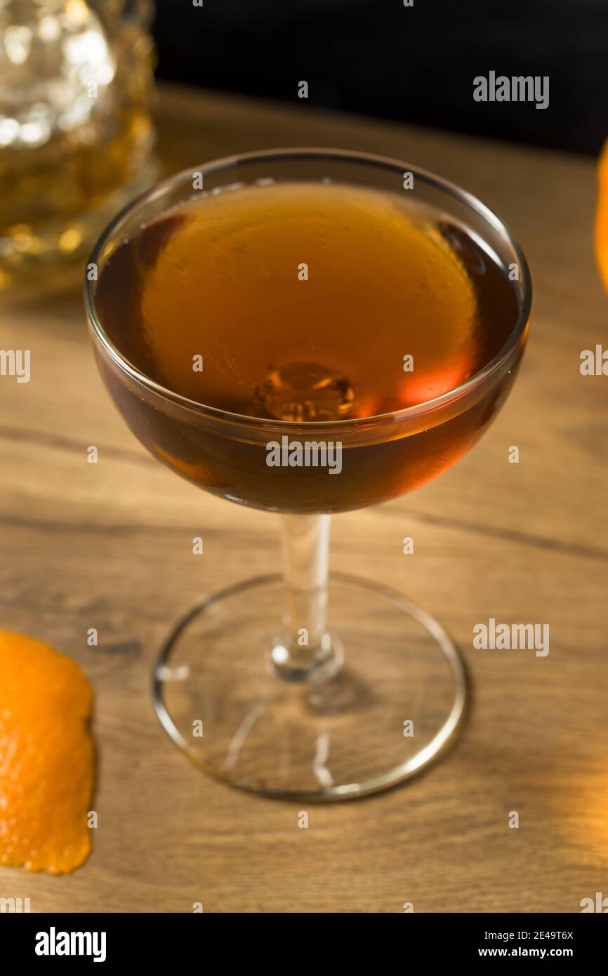 Homemade Boozy Whiskey Tipperary Cocktail with Chartreuse and Bitters ...