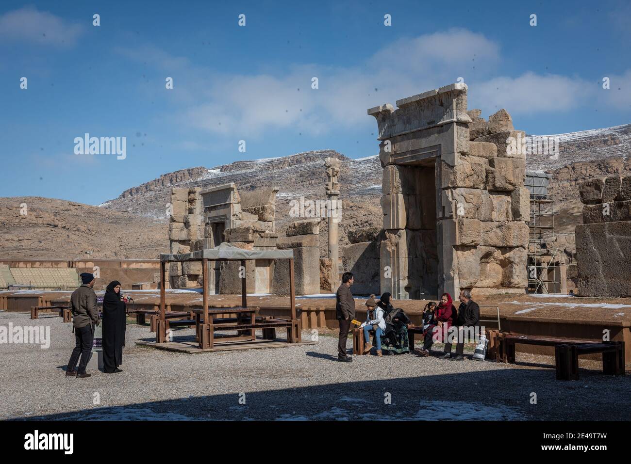 Iran, Persepolis archeological site. Ruins of Persepolis Stock Photo ...
