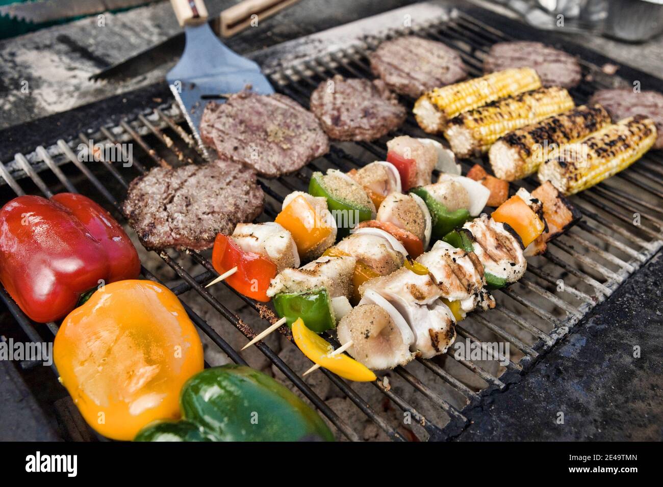 Barbeque kebabs burgers hi-res stock photography and images - Alamy