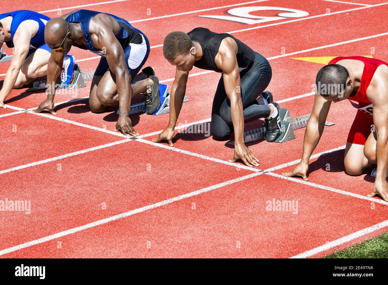 Out of the starting blocks hi-res stock photography and images - Alamy