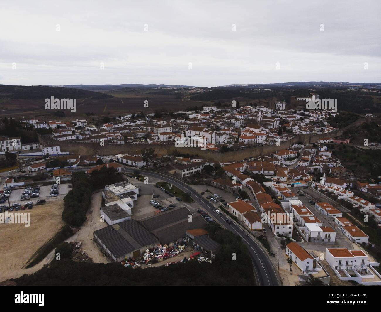 Medieval city obidos portugal panorama hi-res stock photography and ...
