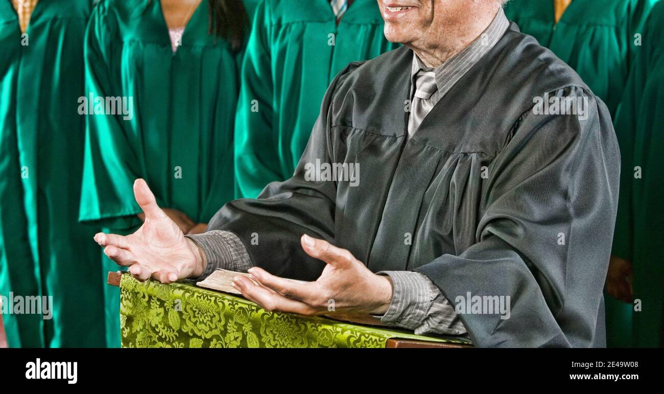 Caucasian preacher standing hi-res stock photography and images - Alamy