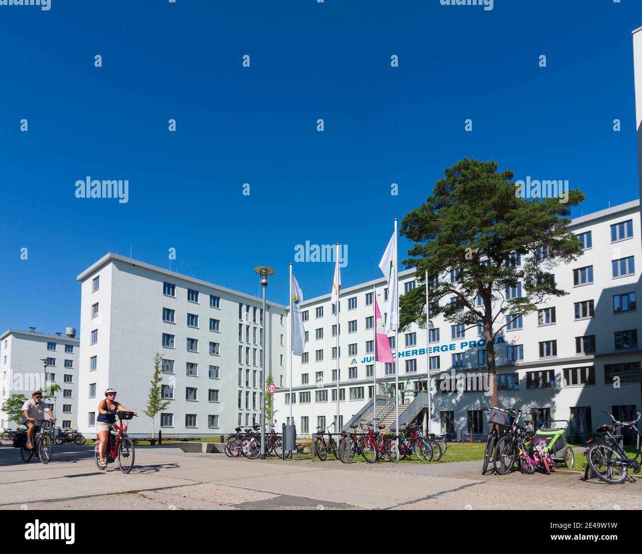 Binz, Koloss von Prora (Colossus of Prora), youth hostel, Ostsee ...