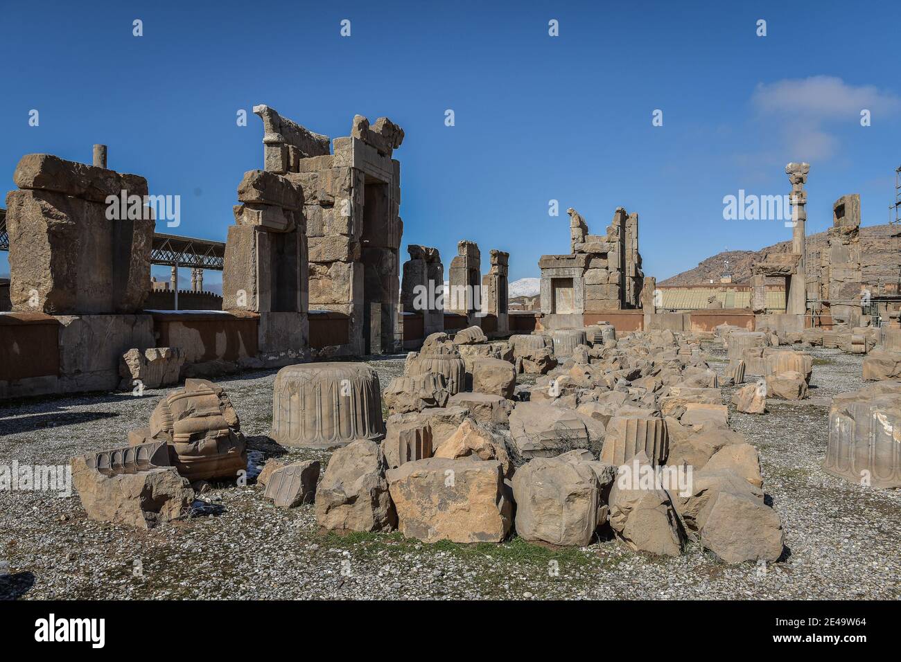 Iran, Persepolis archeological site. Ruins of Persepolis Stock Photo ...