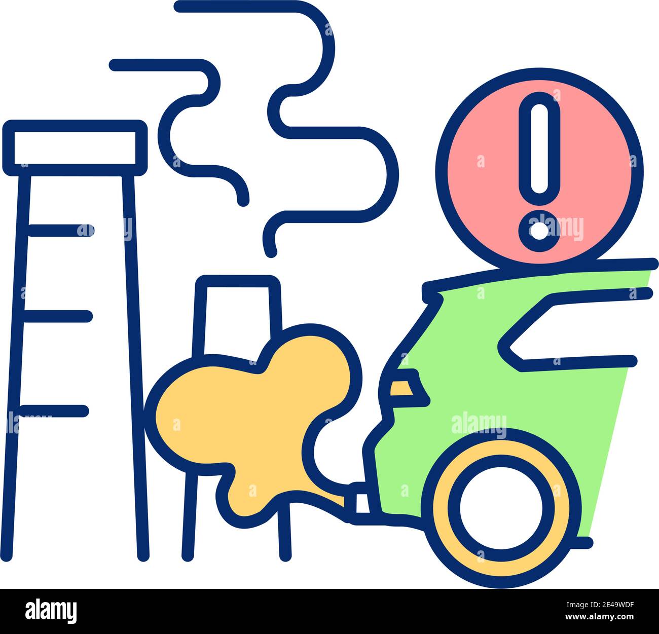 Air pollution from industrial emission RGB color icon Stock Vector ... Air pollution from industrial emission RGB color icon Stock Vector ...