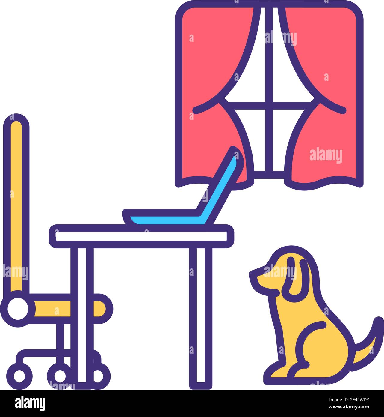 Dog is isolation Stock Vector Images - Alamy