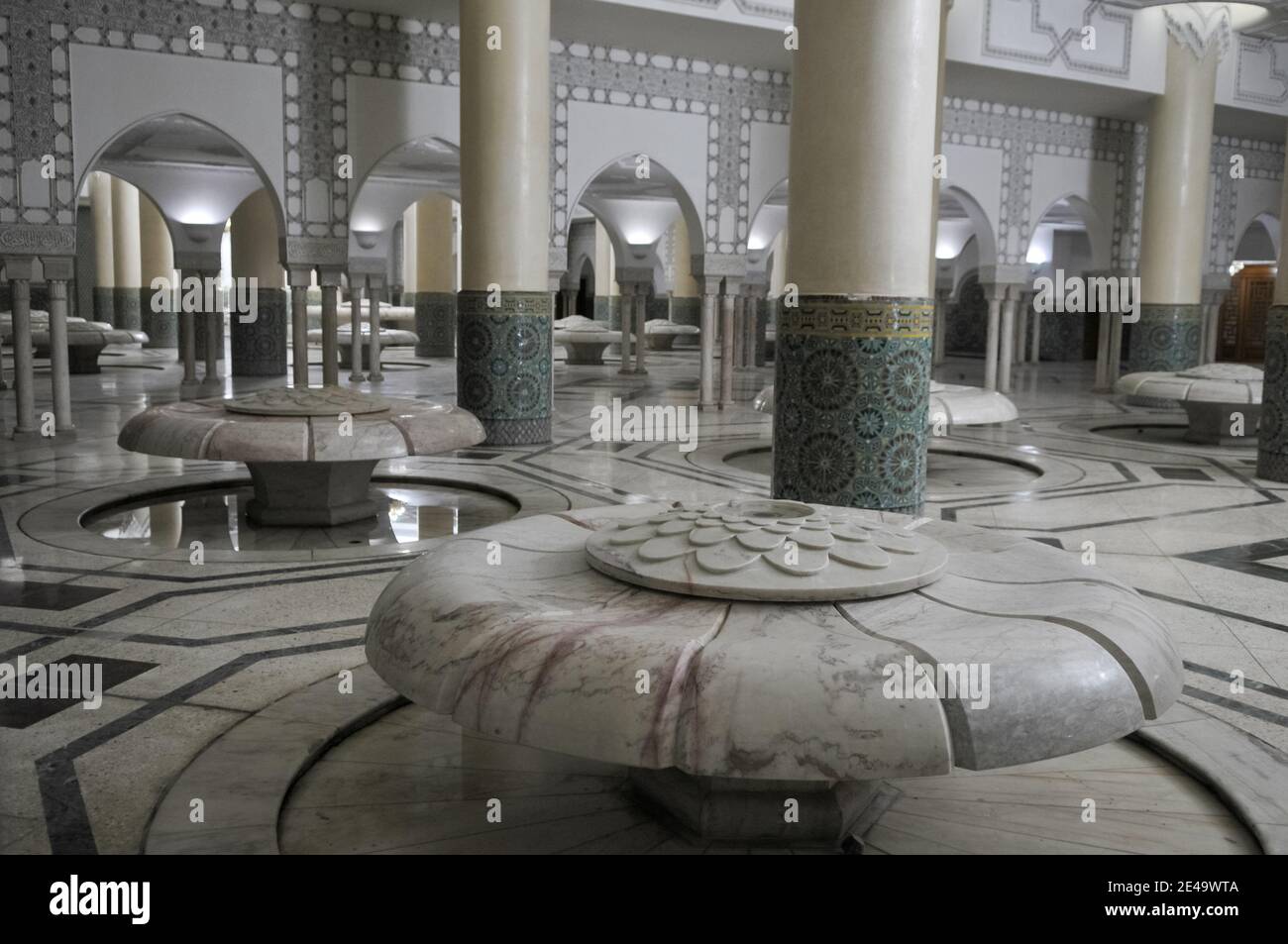 Hassan II mosque ablution room Stock Photo - Alamy