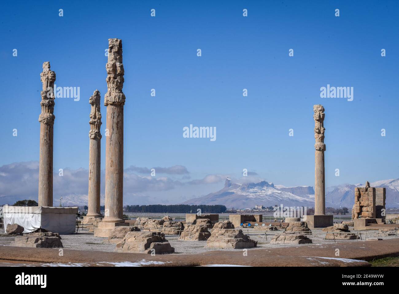 Iran, Persepolis archeological site. Ruins of Persepolis Stock Photo ...