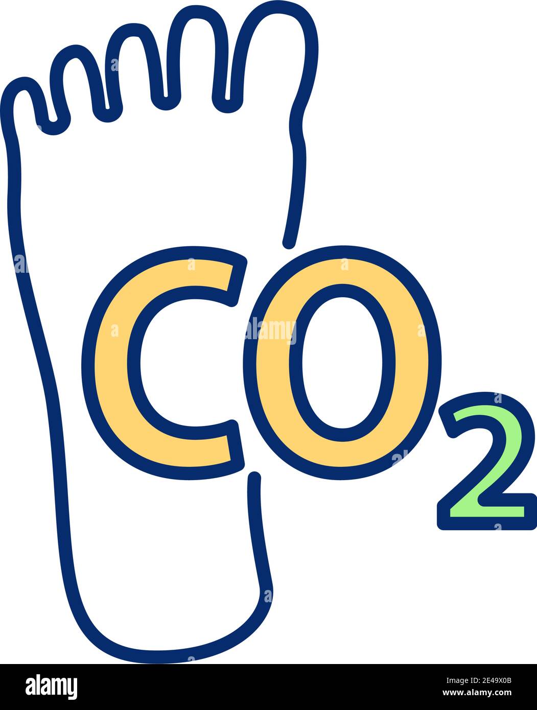 Carbon footprint RGB color icon Stock Vector Image & Art - Alamy