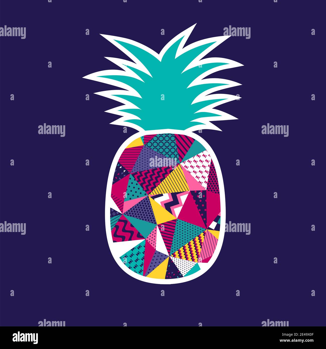 Pineapple vector illustration Stock Vector Image & Art - Alamy