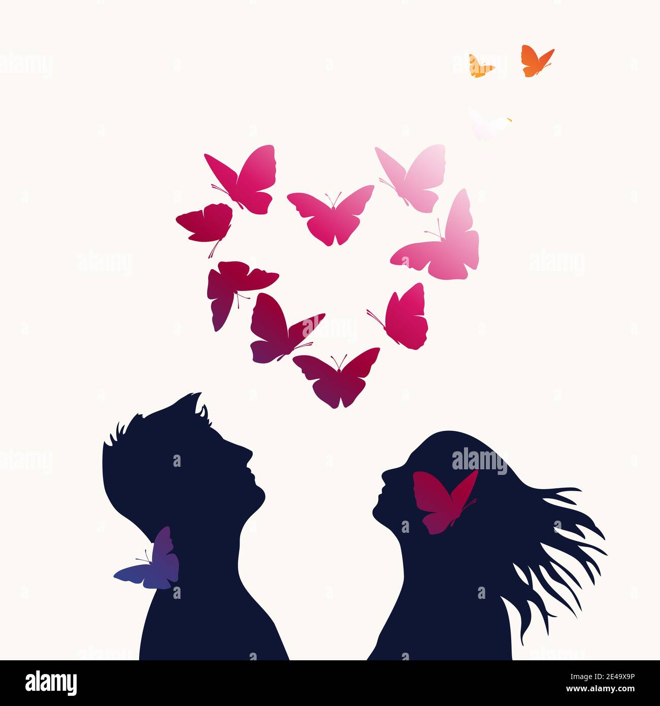 Couple butterflies Stock Vector Images - Alamy