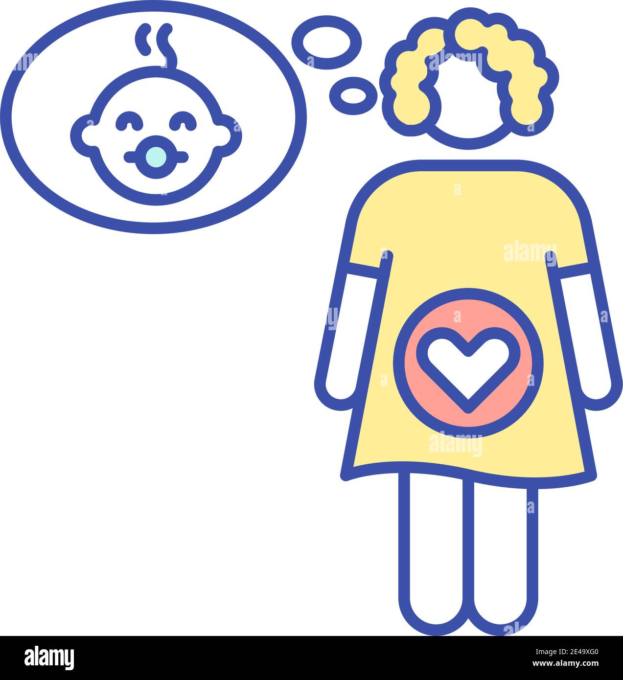 Pregnant woman RGB color icon Stock Vector Image & Art - Alamy