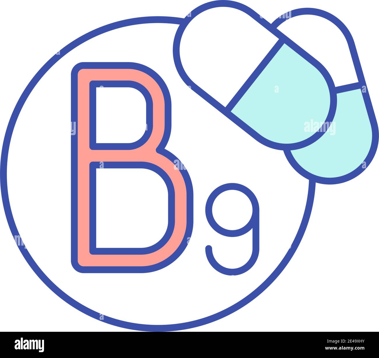 B9 vitamin RGB color icon Stock Vector Image & Art - Alamy