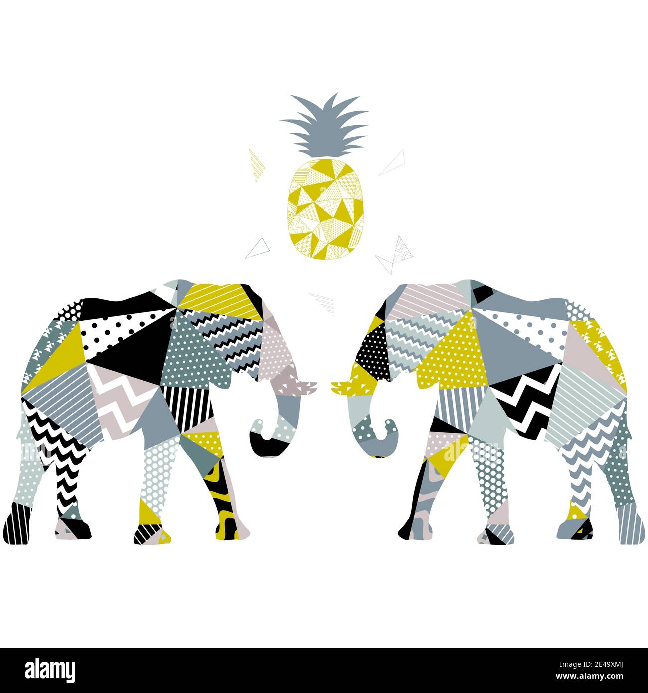 Elephant pattern vector illustration Stock Vector Image & Art - Alamy