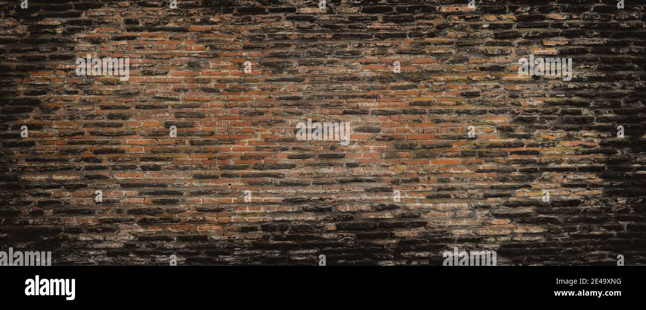 Weathered stained old brick wall background. Background of brick wall ...