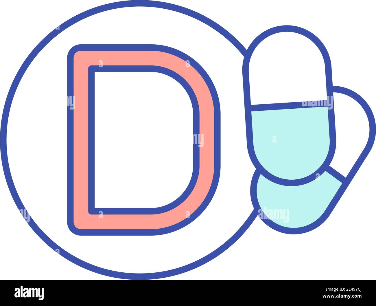 Vitamin D RGB color icon Stock Vector Image & Art - Alamy