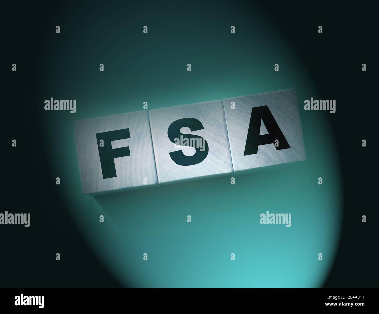 FSA abbreviation on red background. Flexible Spending Account financial ...