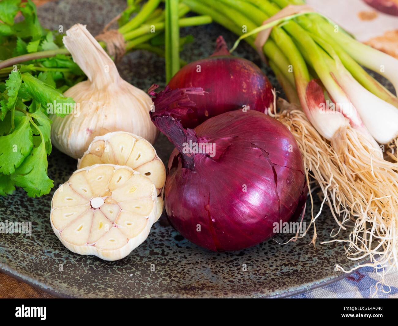 Fresh vegetables prepared for lunch Stock Photo - Alamy