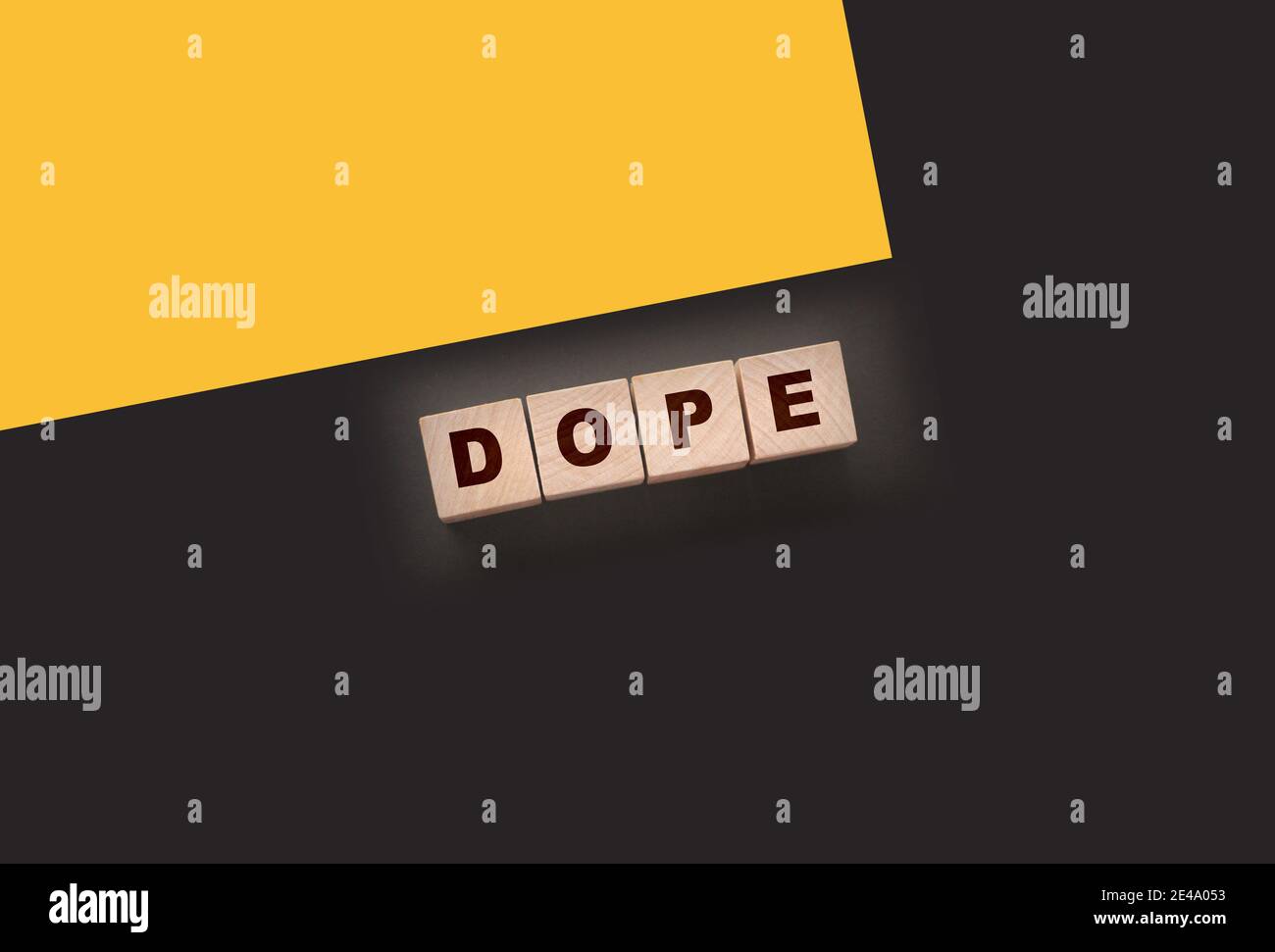 Dope word on wooden blocks. Addictions concept. Healthcare concept ...