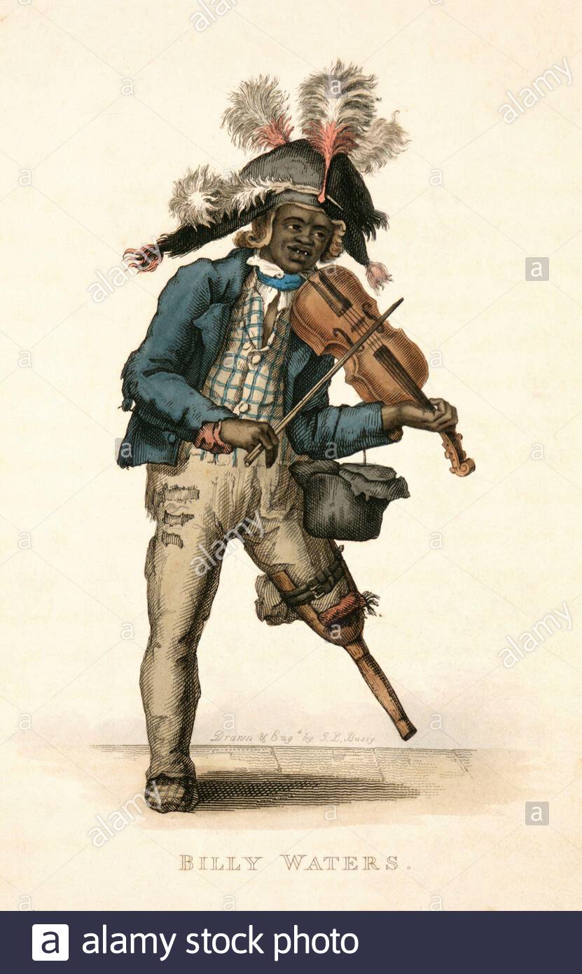 Billy Waters, c1778 – 1823, was a black man who busked in London in the ...
