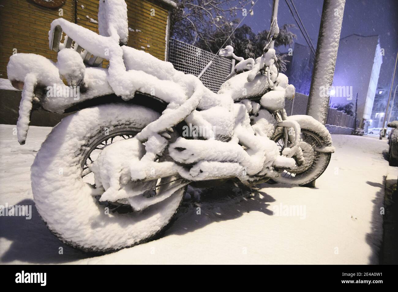 Motorcycle snow ice hi-res stock photography and images - Alamy