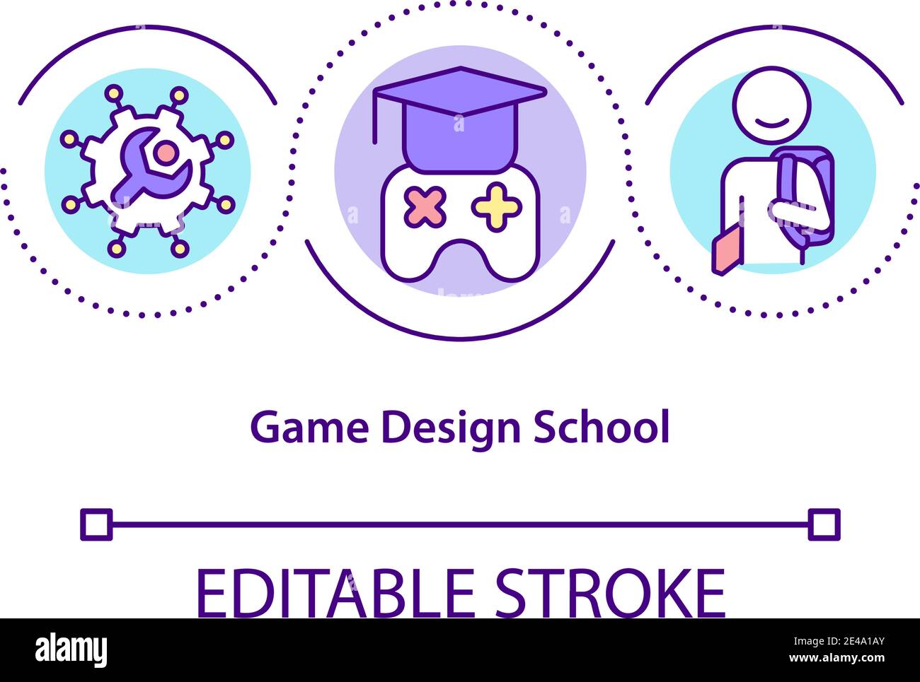Game design school concept icon Stock Vector Image & Art - Alamy