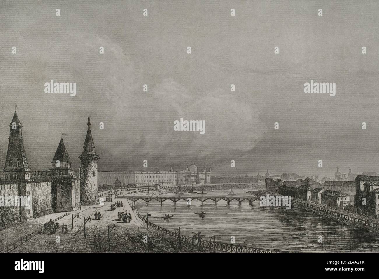 Russia, Moscow. View of the Foundling Home or Orphanage. Institution ...