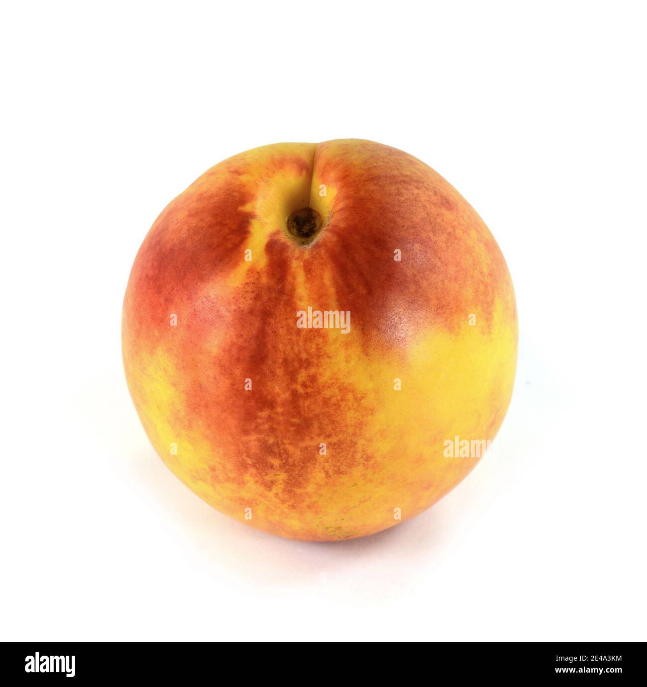 Ripe peach fruits isolated on white background Stock Photo - Alamy