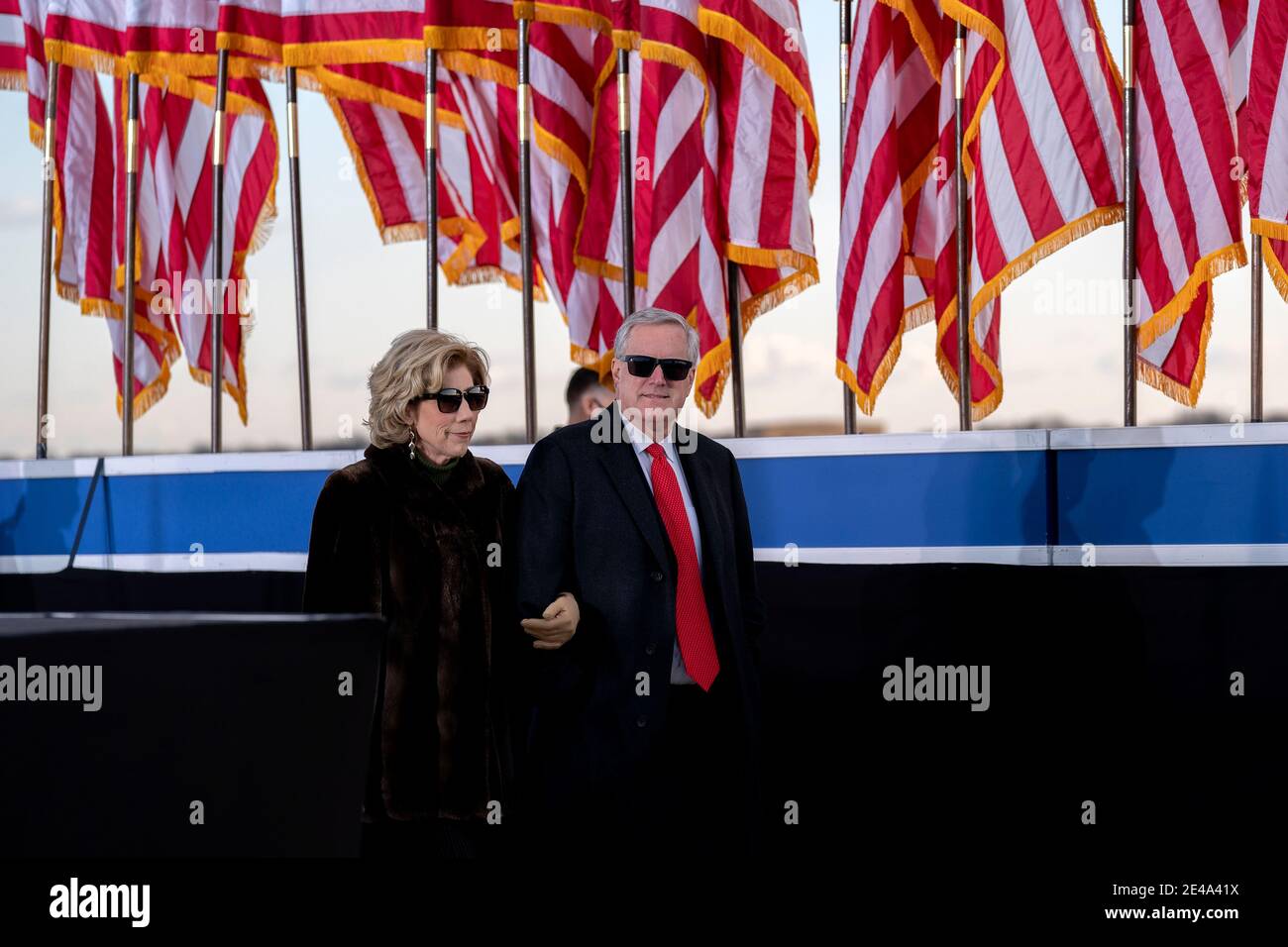 White House Chief of Staff Mark Meadows, right, and his wife Debbie ...