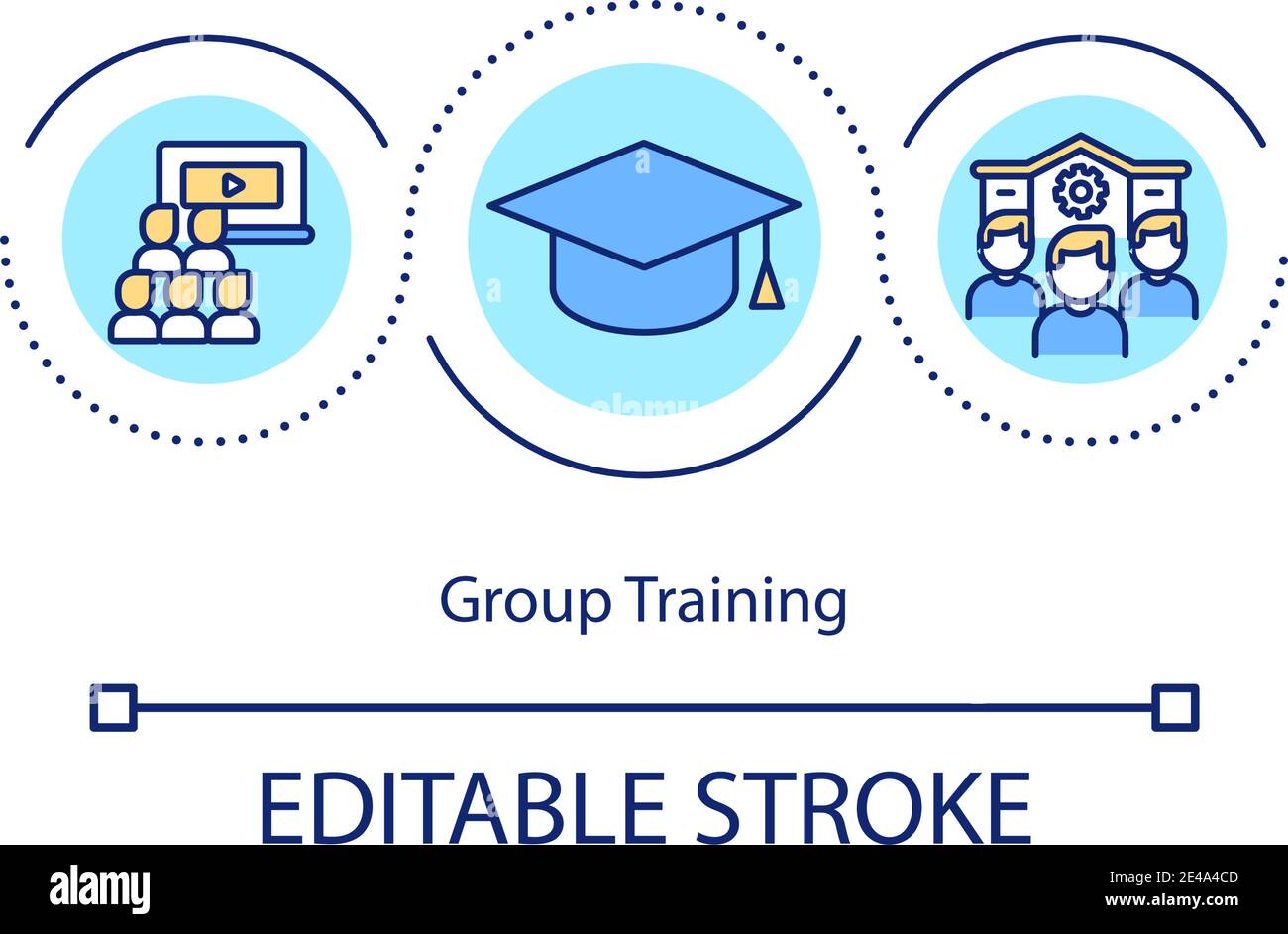 Group training concept icon Stock Vector Image & Art - Alamy