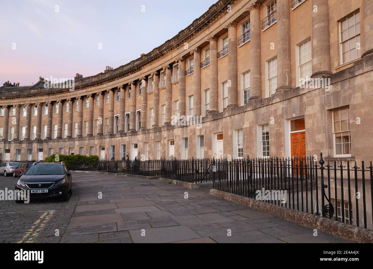 Bath, United Kingdom - November 1, 2017: Royal Crescent buildings ...