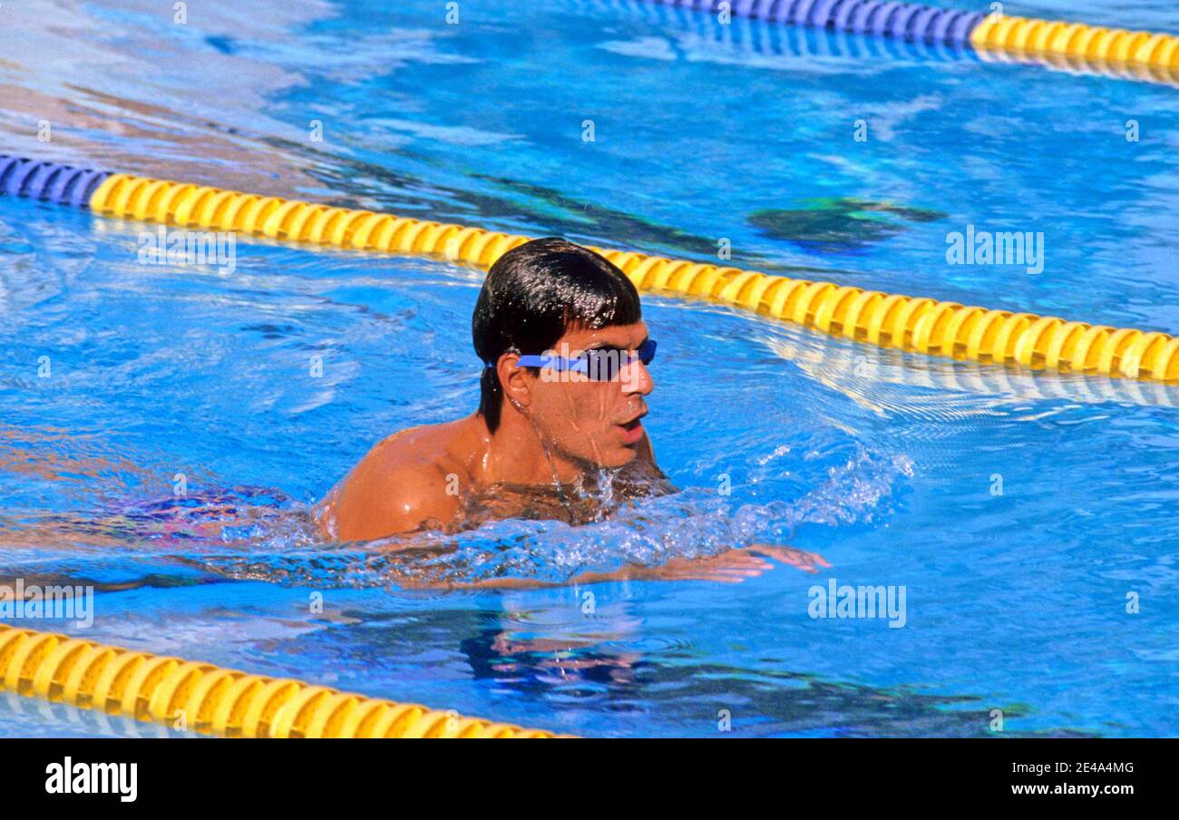 Mark Spitz 1990 Credit: Ralph Dominguez/MediaPunch Stock Photo - Alamy