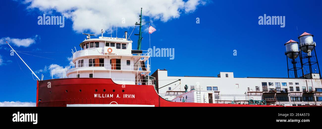 Ship museum at a harbor, William A. Irvin, Duluth, Minnesota, USA Stock ...