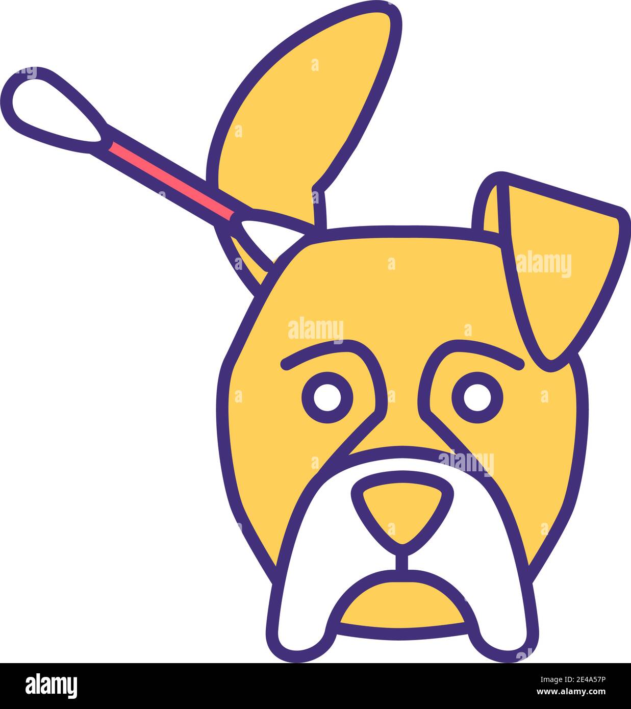 Ear cleaning for pets RGB color icon Stock Vector Image & Art - Alamy