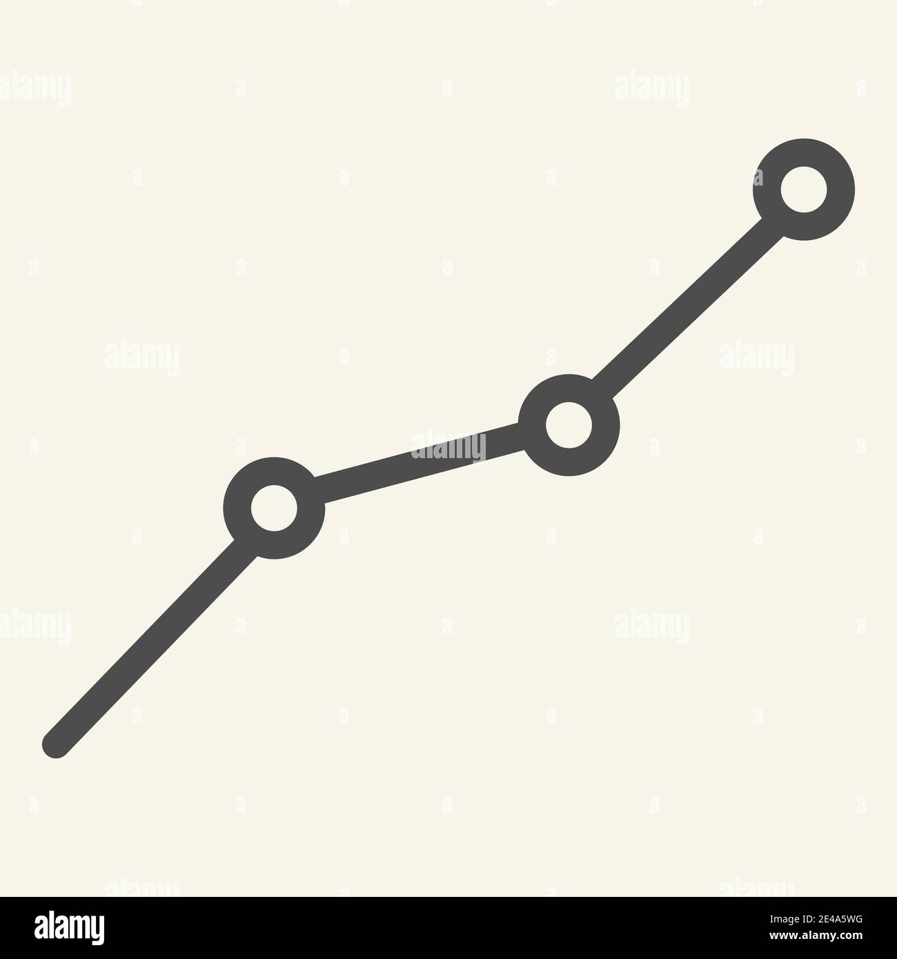 Chart line icon. Graph vector illustration isolated on white ...