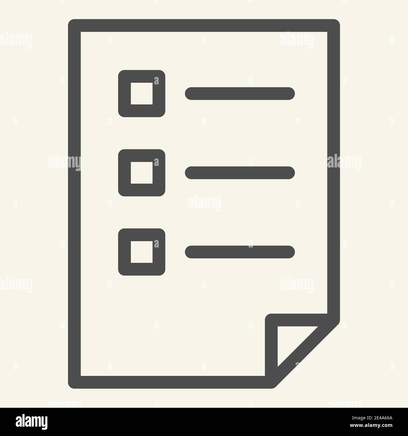 Checklist line icon. List vector illustration isolated on white ...