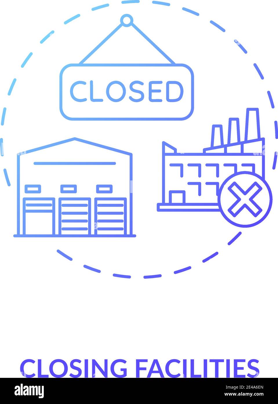 Closing facilities concept icon Stock Vector Image & Art - Alamy